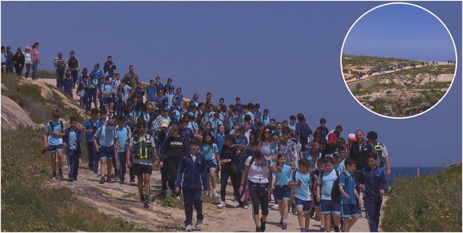 200 students in Gozo go trekking to learn from nature - TVMnews.mt