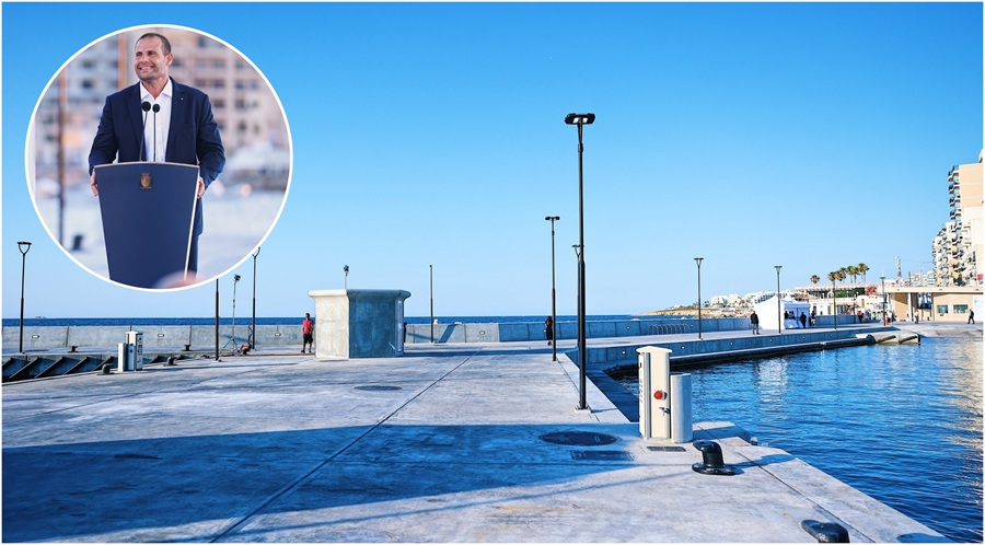 Prime Minister Robert Abela inaugurates Buġibba breakwater and jetty ...
