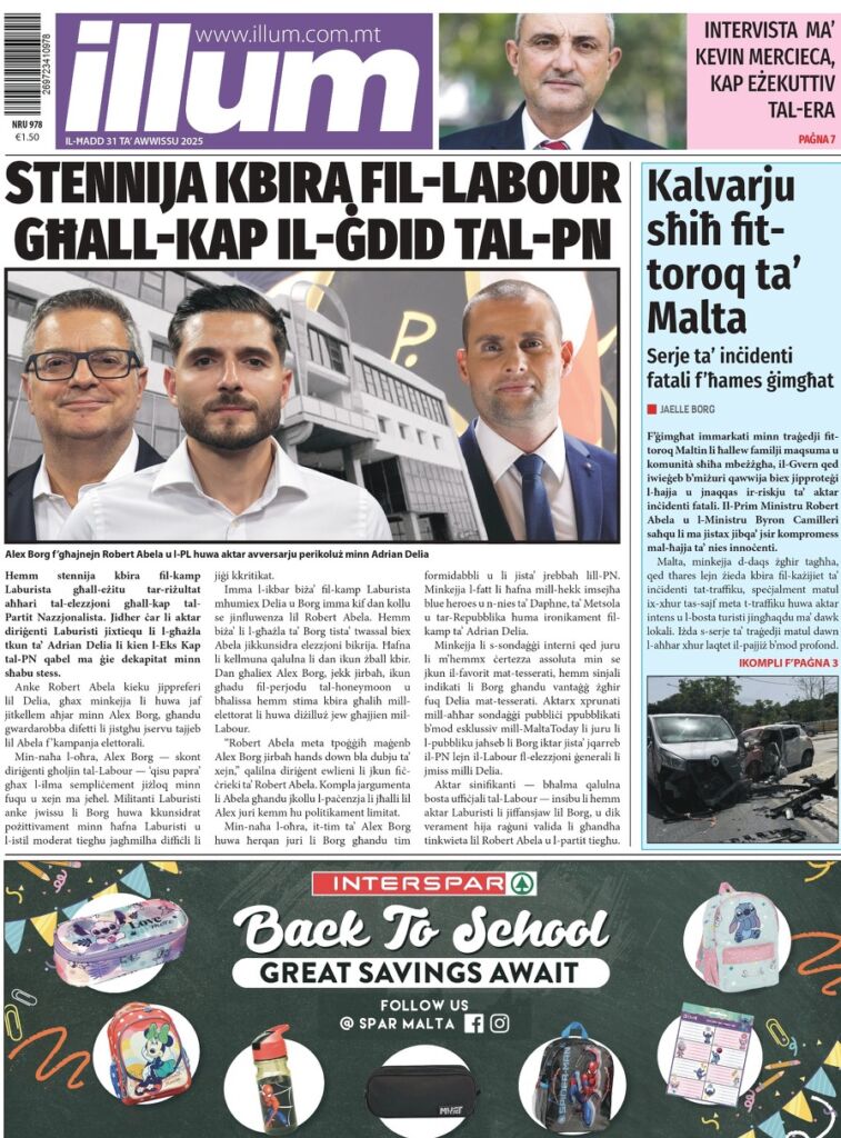 Ħarsa lejn il-ġurnali tal-lum - TVMnews.mt