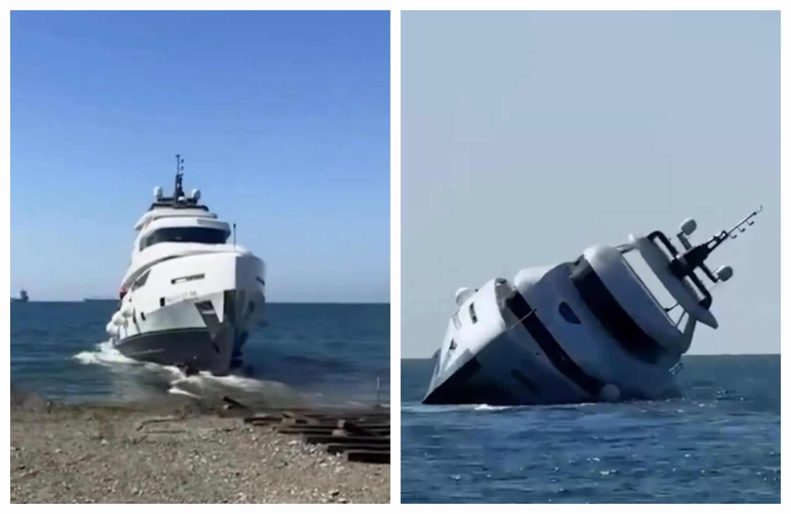 Watch: Luxury yacht Dolce Vento sinks on maiden voyage off Turkish ...