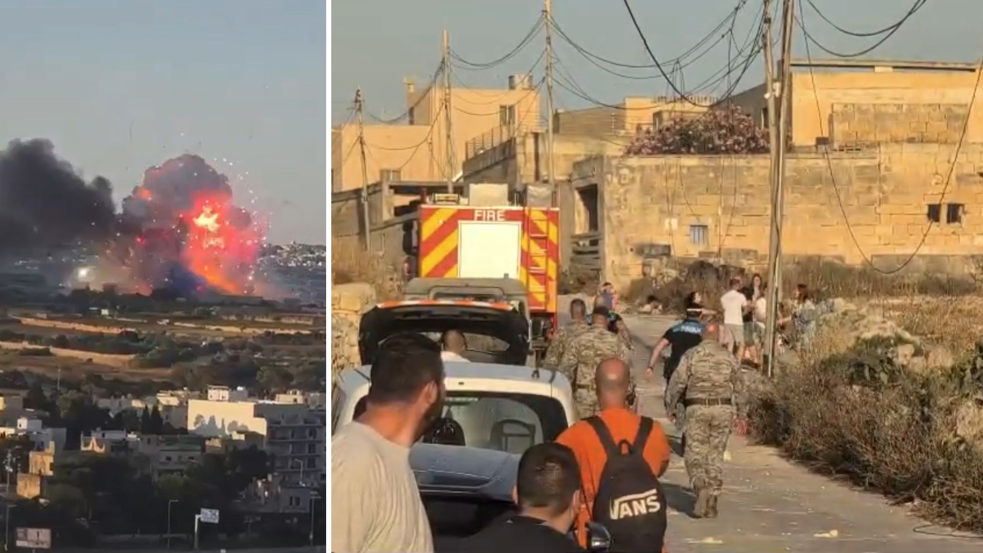 Watch: Two hospitalised for shock following Naxxar fireworks factory ...