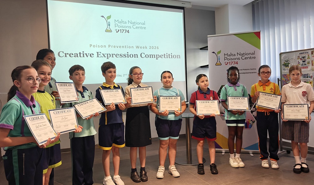 Ten children awarded prizes for poison prevention and security - TVMnews.mt