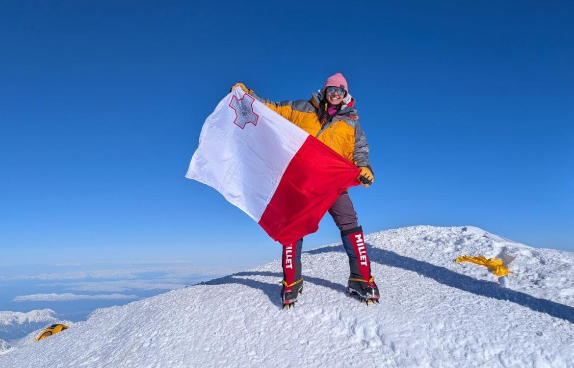 The first Maltese woman to reach the summit of the highest mountain in ...